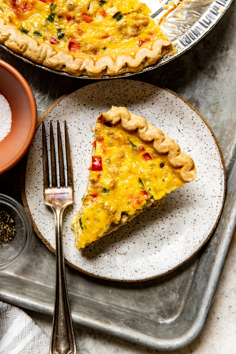 Sausage Quiche Made With Homemade Turkey Sausage - Butter Love & Salt