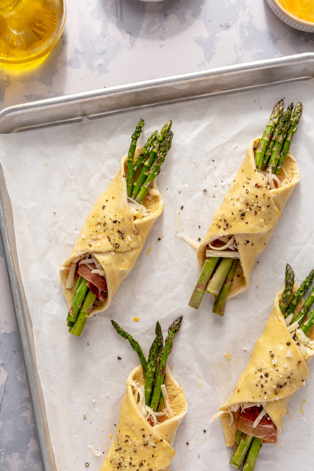 Asparagus Puff Pastry with Prosciutto and Gruyere - Butter Love & Salt