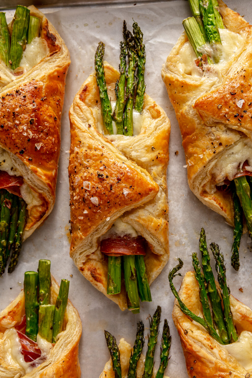 Asparagus Puff Pastry with Prosciutto and Gruyere - Butter Love & Salt