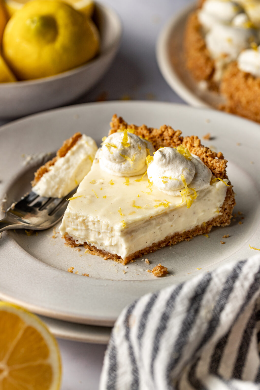 Lemon Ice Box Pie with Honey Graham Cracker Crust - Butter Love & Salt