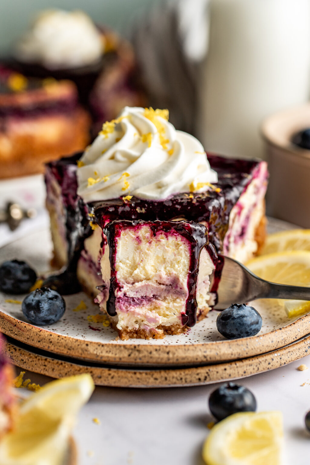 Lemon Blueberry Cheesecake Recipe - Butter Love & Salt