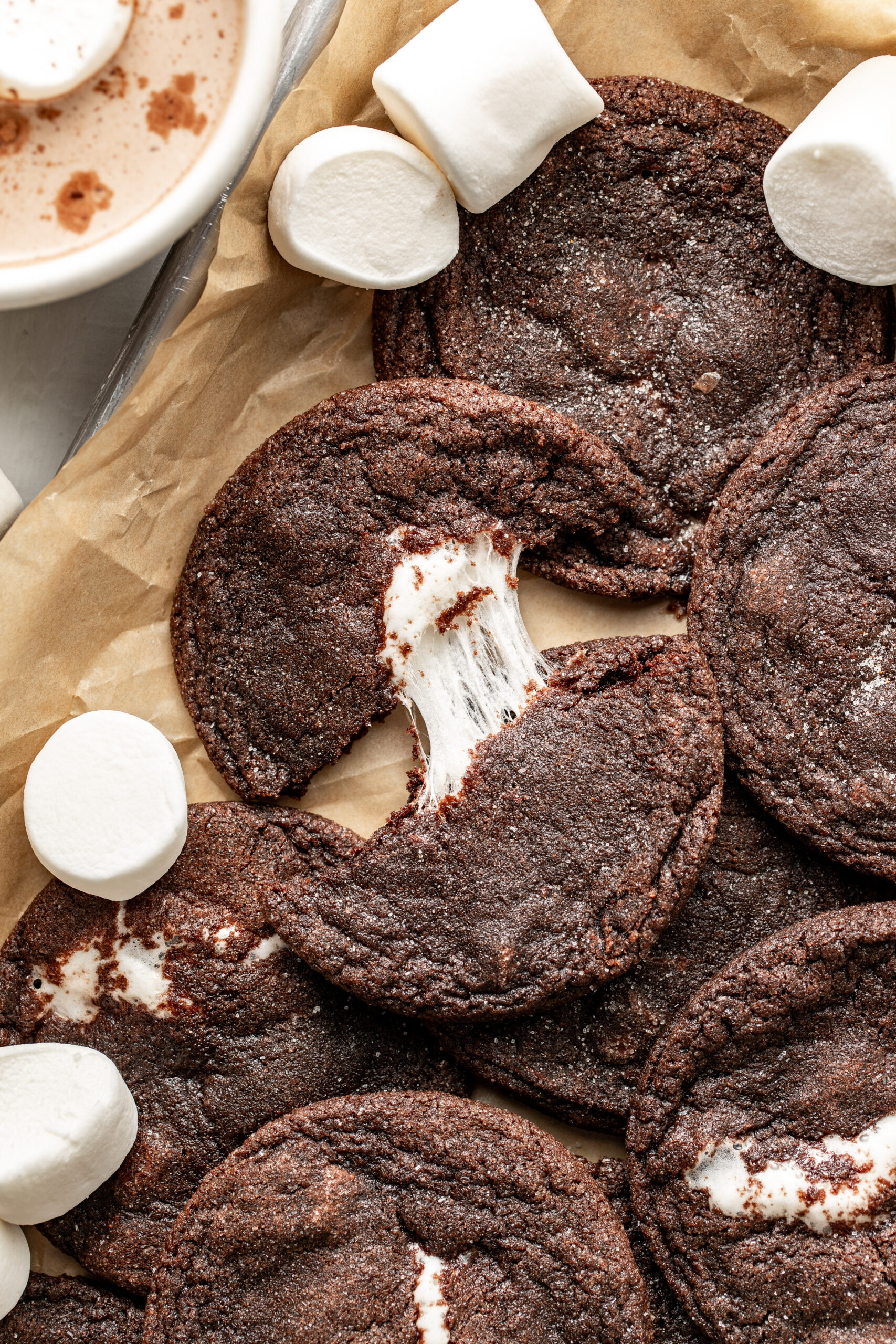 Hot Chocolate Cookies with Marshmallows - Butter Love & Salt