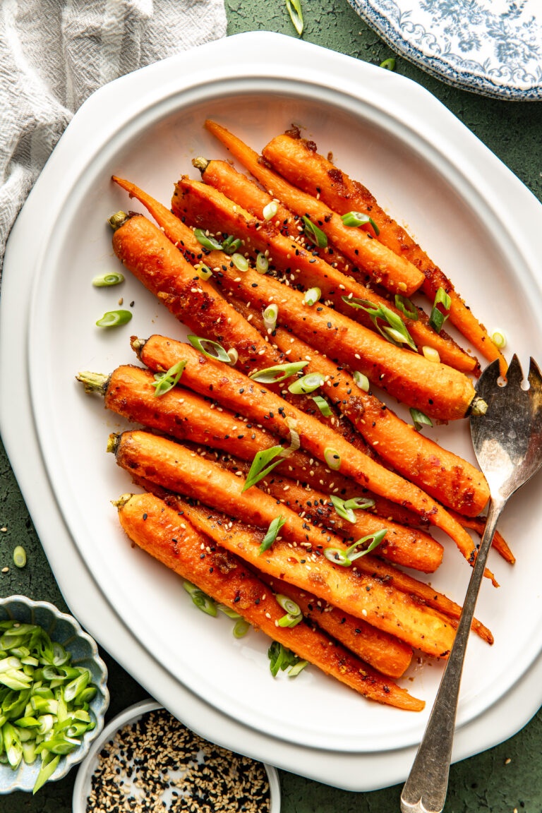 Roasted Miso Glazed Carrots - Butter Love & Salt